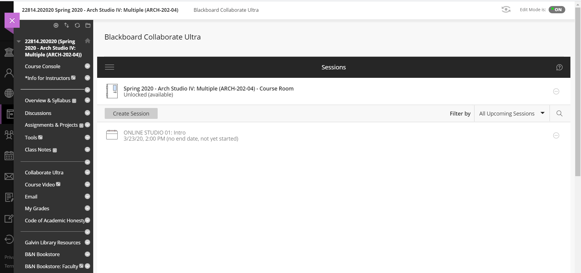 BLACKBOARD – Intro – Hathaway Section – Spring 2020